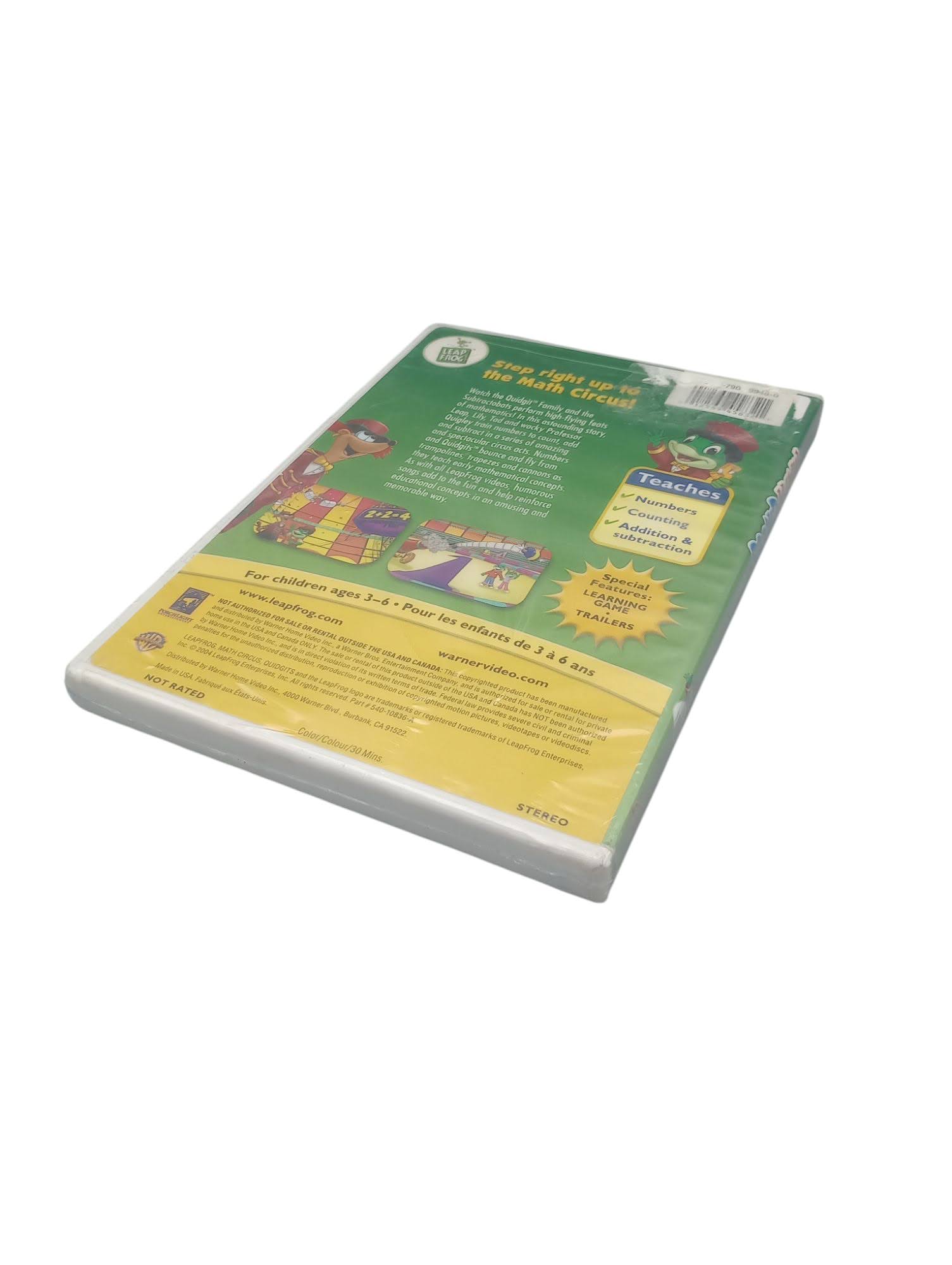LeapFrog Math Circus DVD Educational Kids Movie Learn Numbers, Counting ...