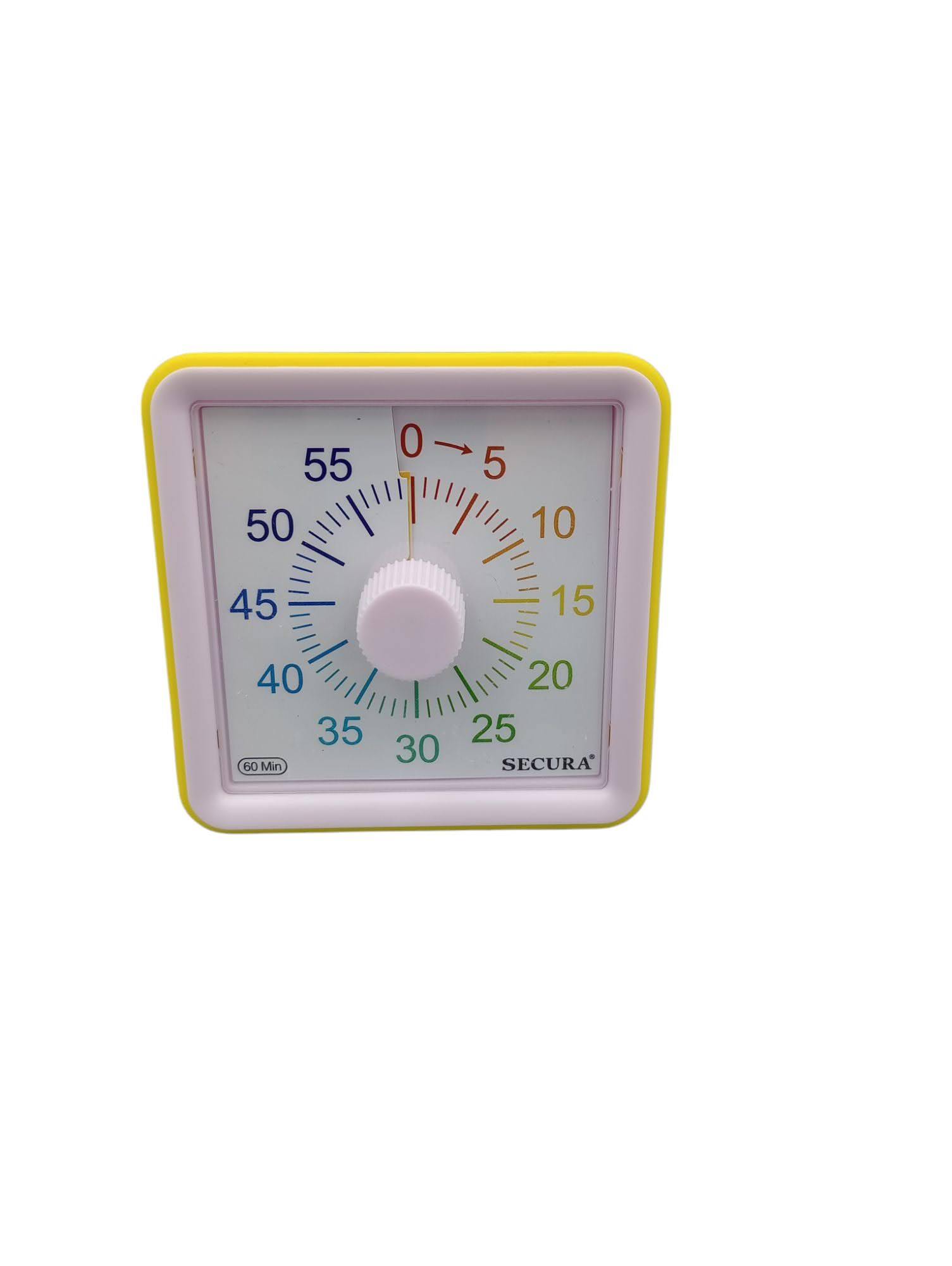 Secura 60-Minute Visual Countdown Timer – TM021 Silent Kid-Friendly ...