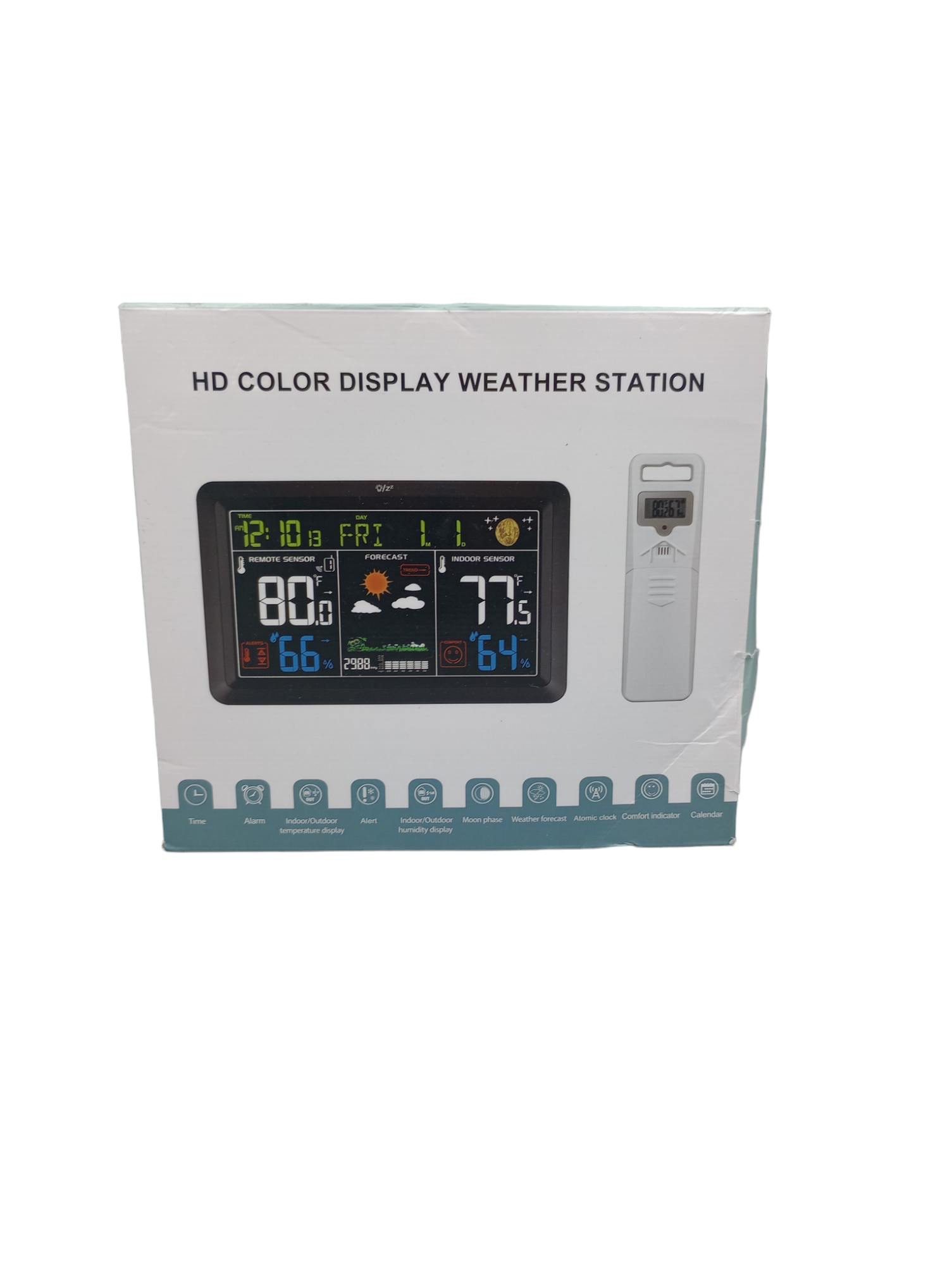 BAYGA THM301 Indoor/Outdoor Digital Wireless Color Thermometer Weather ...