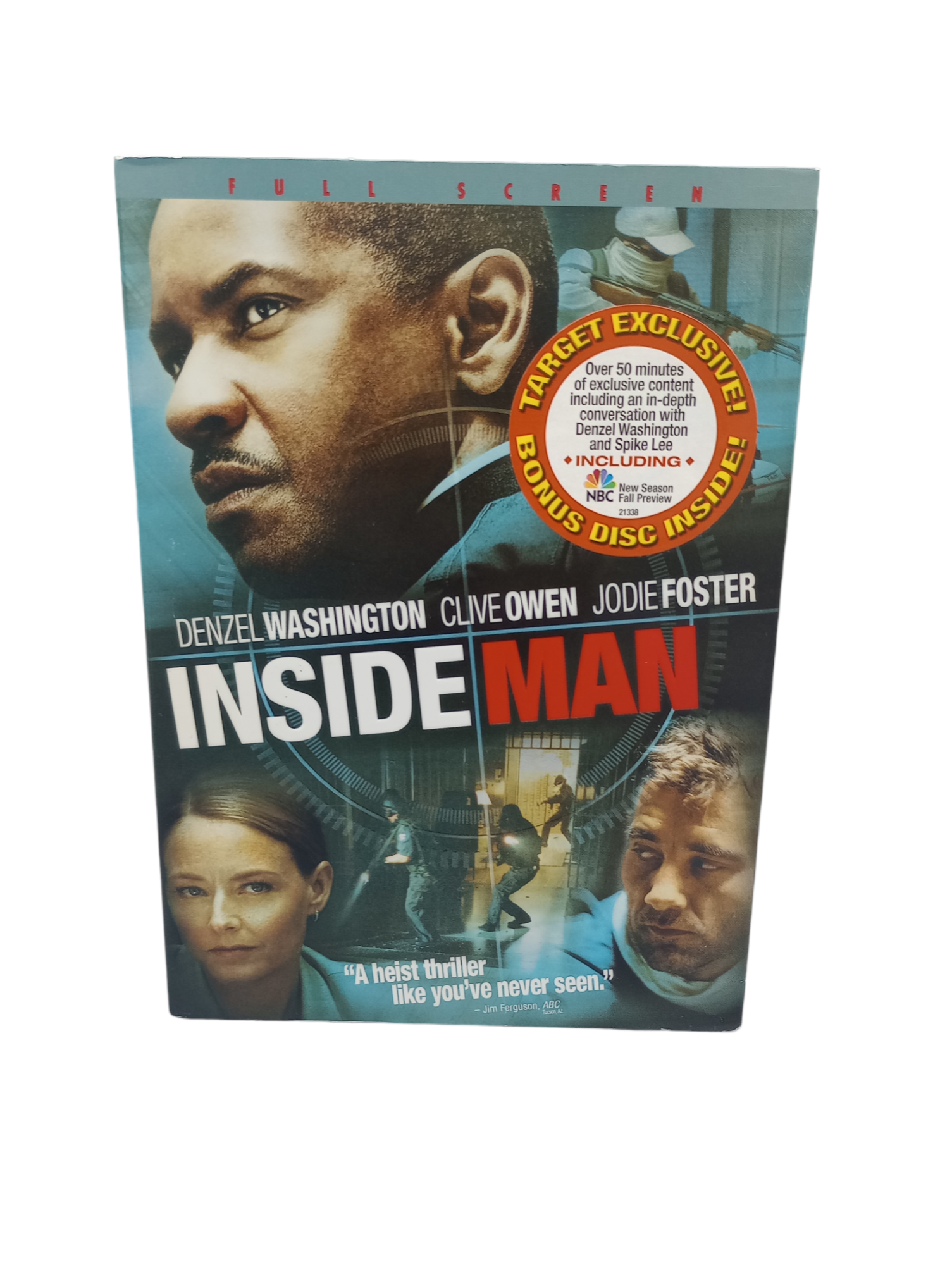 Inside Man DVD, 2006, Fullscreen Denzel Washington Jodie Foster ...