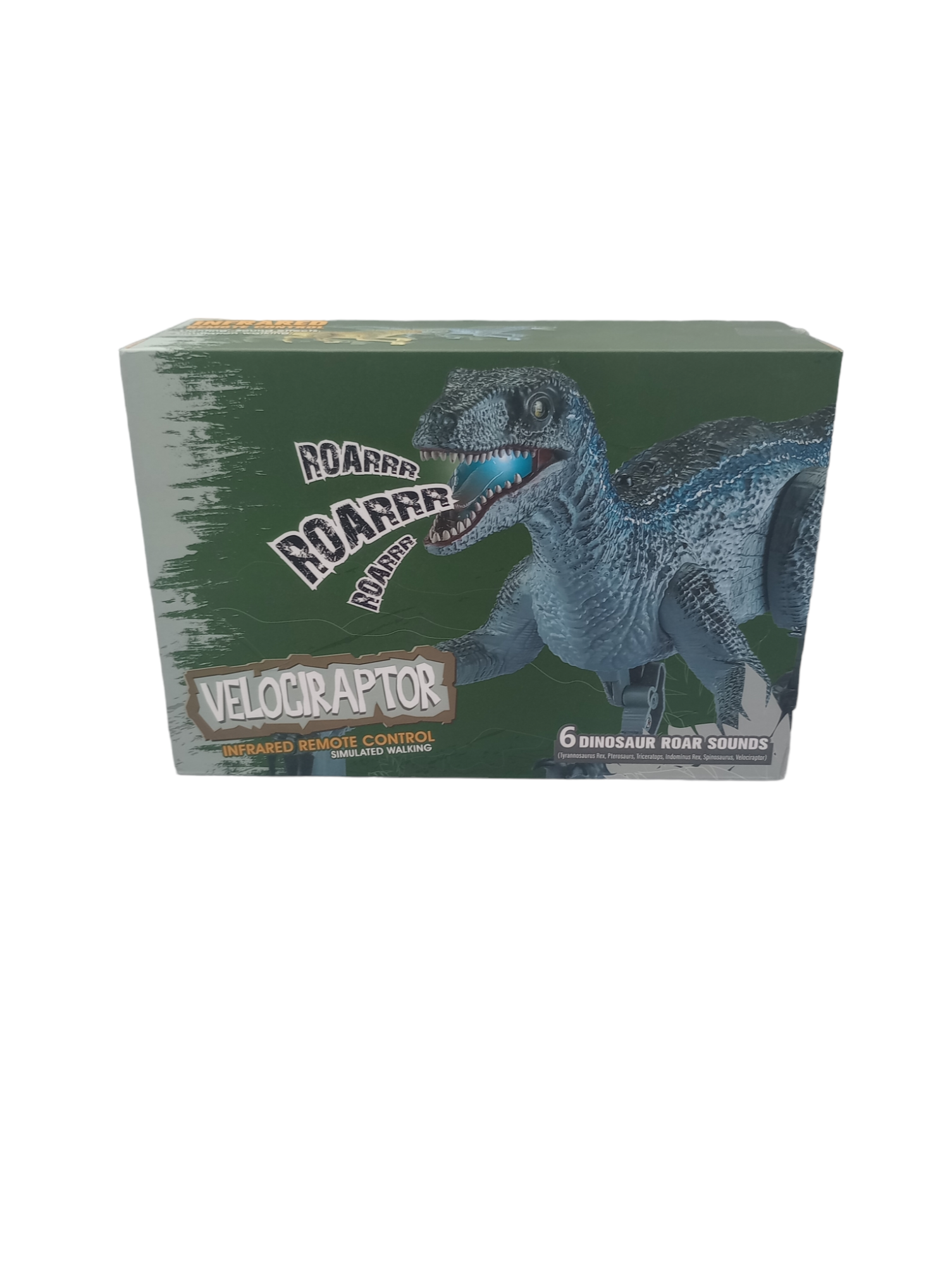 Infrared Remote Control RC Velociraptor Electronic Dinosaur Toy - Grey ...