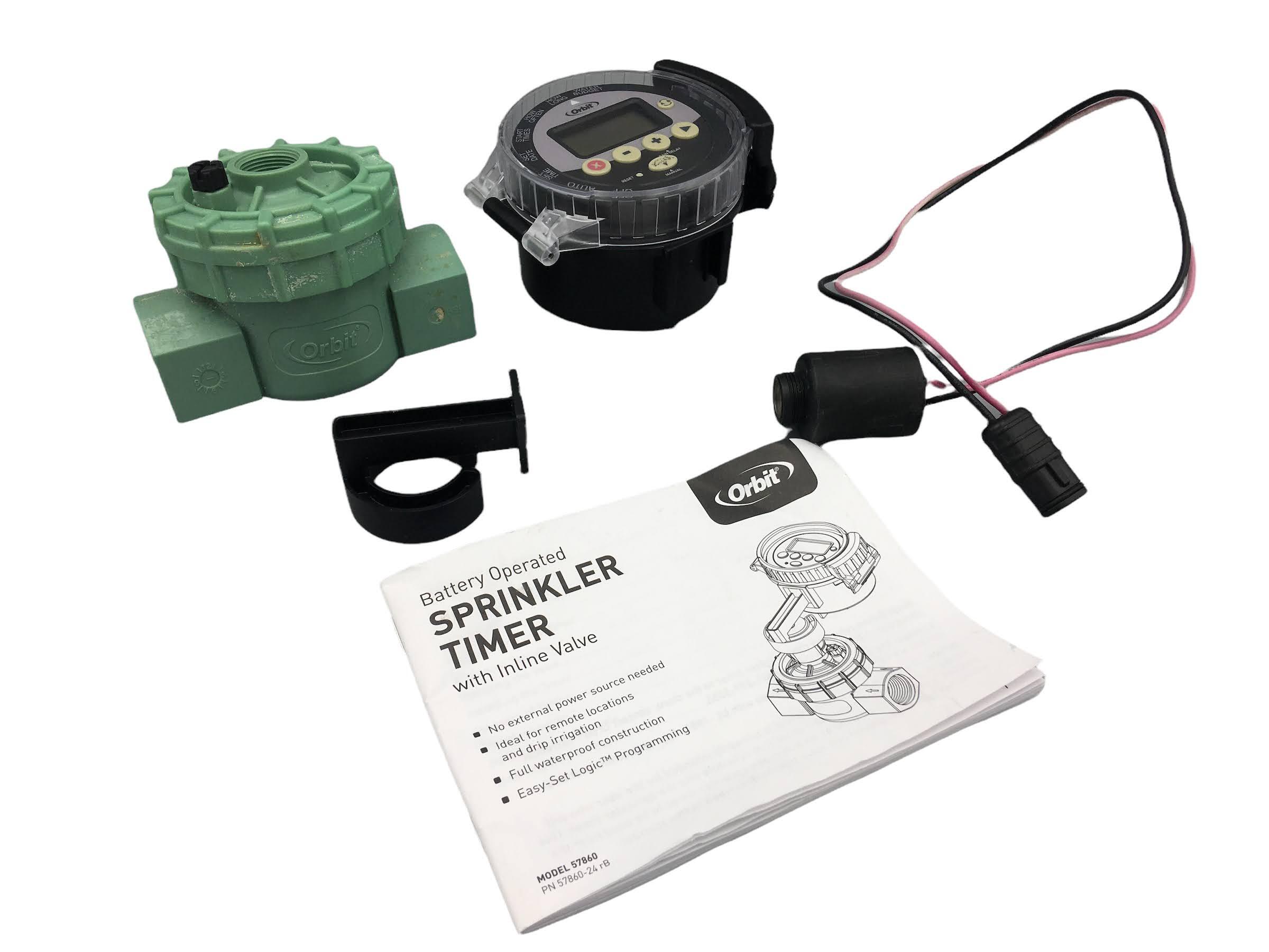 Orbit Battery Operated Sprinkler Timer W/1" Inline Valve - 57860 ...